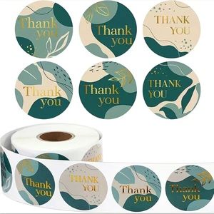 Office | 50 Thank You Green Theme Stickers | Poshmark